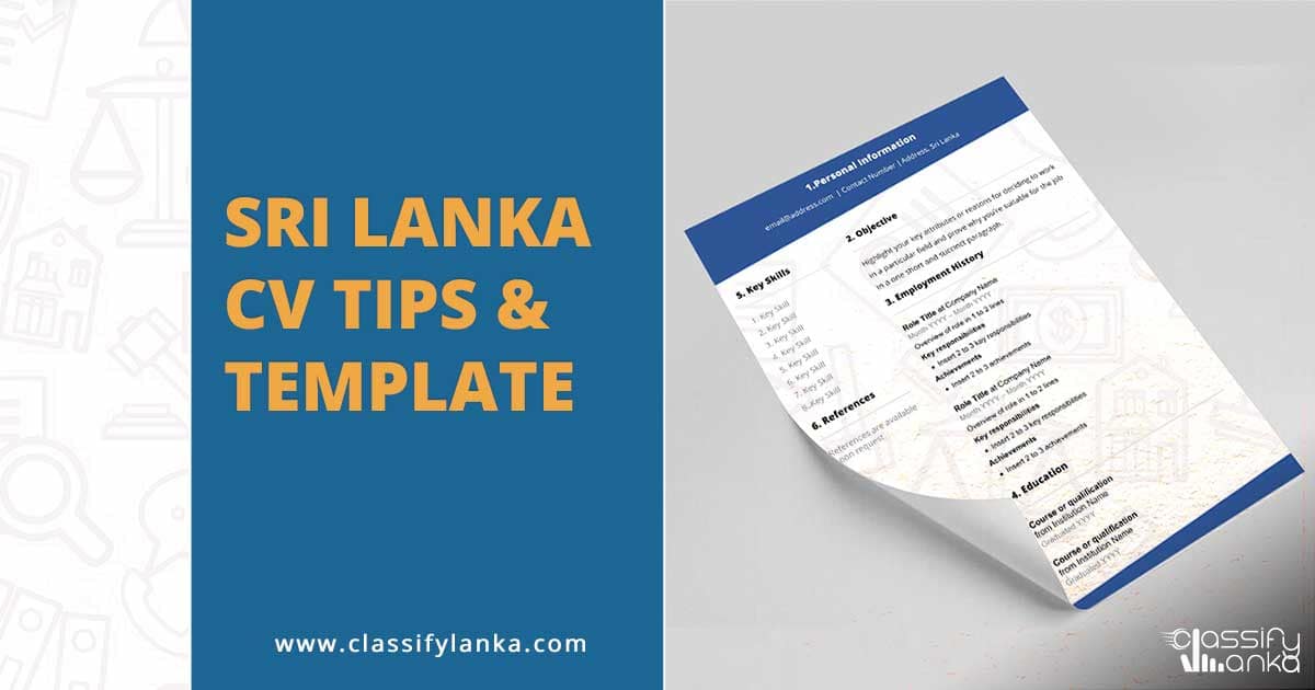 Sri Lanka CV Tips & Requirements | Professional CV Maker Services